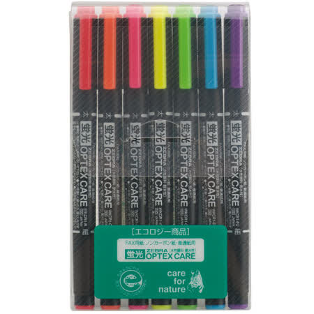 【斑馬 ZEBRA】WKCR1-7C 雙頭螢光筆 細0.8mm/粗4.0mm (7色組) 4257399 - friDay購物