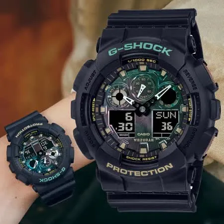 CASIO G-SHOCK 鏽鐵設計 強悍風格雙顯腕錶 GA-100RC-1A 8128694 - friDay購物