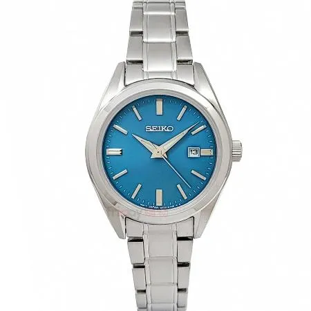SEIKO 精工 SUR531P1手錶 藍面 藍寶石水晶鏡面 夜光 日期 鋼帶 女錶 8458638 - friDay購物