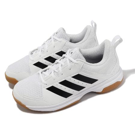 adidas 排球鞋 Ligra 7 M 男鞋 白 黑 膠底 室內運動 羽桌球鞋 運動鞋 愛迪達 GZ0069 8477784 - friDay購物