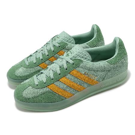 adidas 休閒鞋 Gazelle Indoor W 女鞋 綠 黃 麂皮 三條紋 復古 愛迪達 IG6783 8765240 - friDay購物