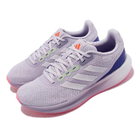 adidas 慢跑鞋 Runfalcon 3 W 女鞋 紫 藍 緩震 運動鞋 路跑 愛迪達 HQ1474 8991288 - friDay購物