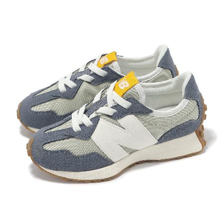 New Balance 休閒鞋 327 中童 寬楦 極地深灰 橄欖石 小朋友 麂皮 運動鞋 NB PH327SM-W 9033856 ...