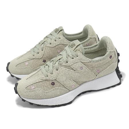 New Balance 休閒鞋 327 女鞋 橄欖石 冰酒 綠 小花 刺繡 復古 NB WS327DCC-B 9047753 - friDay購物