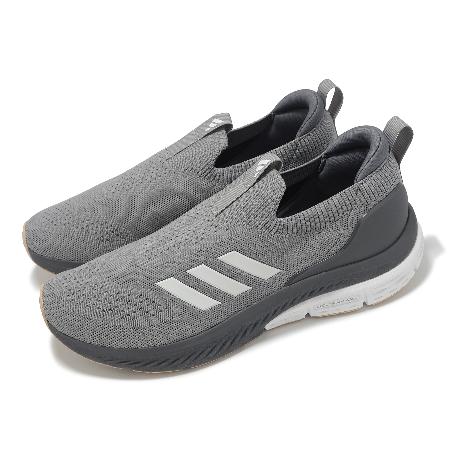 adidas 健走鞋 Cloudfoam Walk Lounger 男鞋 灰 無鞋帶 套入式 懶人鞋 愛迪達 ID4054 9163064 ...