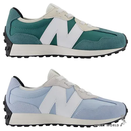 New Balance 327 休閒鞋 中童鞋 麂皮 拼接 綠/藍 PH327BD-W/PH327BS-W 9252287 - friDay購物